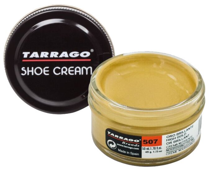 Крем для обуви Tarrago HIGH GOLD TCT31-507, 50 мл, с пчелиным воском, для гладкой кожи