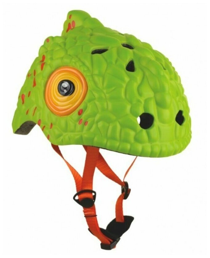 Шлем - Crazy Safety - размер S-M (49-55 см) - Green Cameleon/зеленый хамелеон - защитный - велосипедный - велошлем – детский
