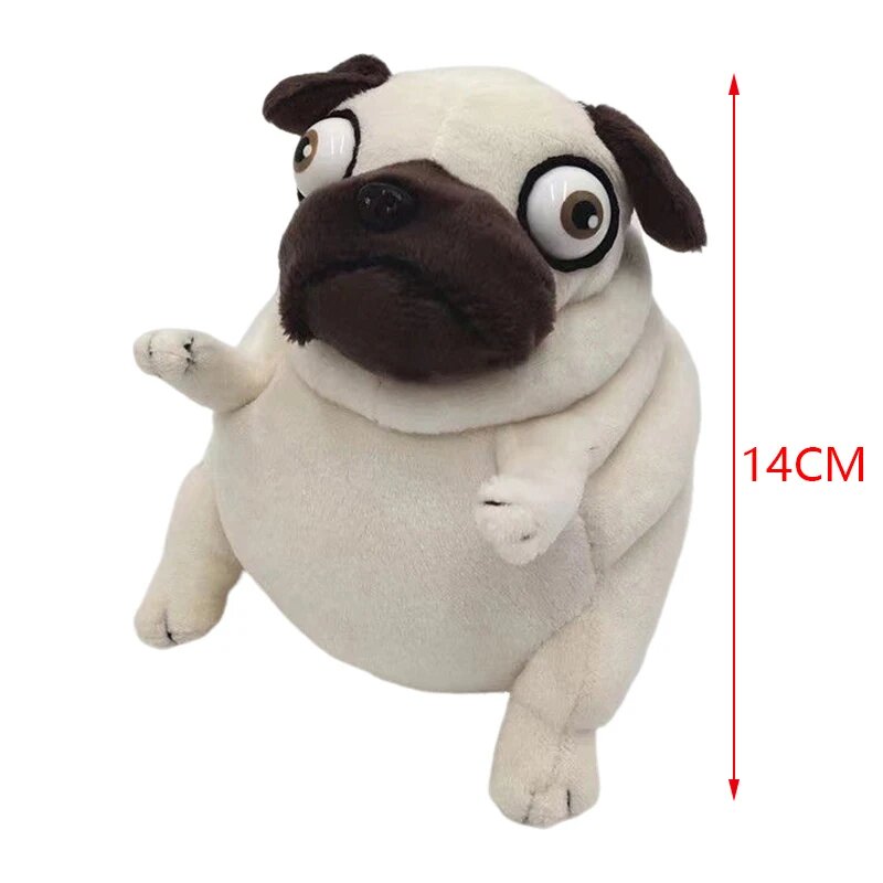 Kawaii Плюшевый мопс 10/14 см 15CM