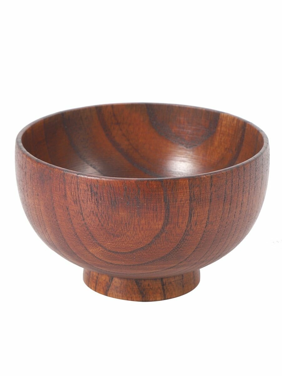 Деревянная миска для фруктового салата 12 см, кухонная утварь, обеденная посуда, набор контейнеров для еды, сервировочная миска для рисовой лапши