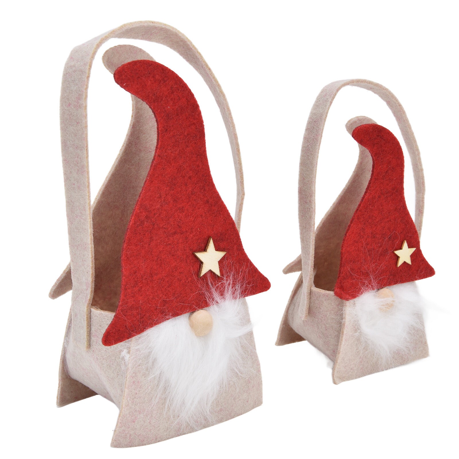 Рождественская корзина для сладостей. Привлекательный дизайн. Высококачественный прочный подарочный пакет для праздничного украшения и хранения сладостей.