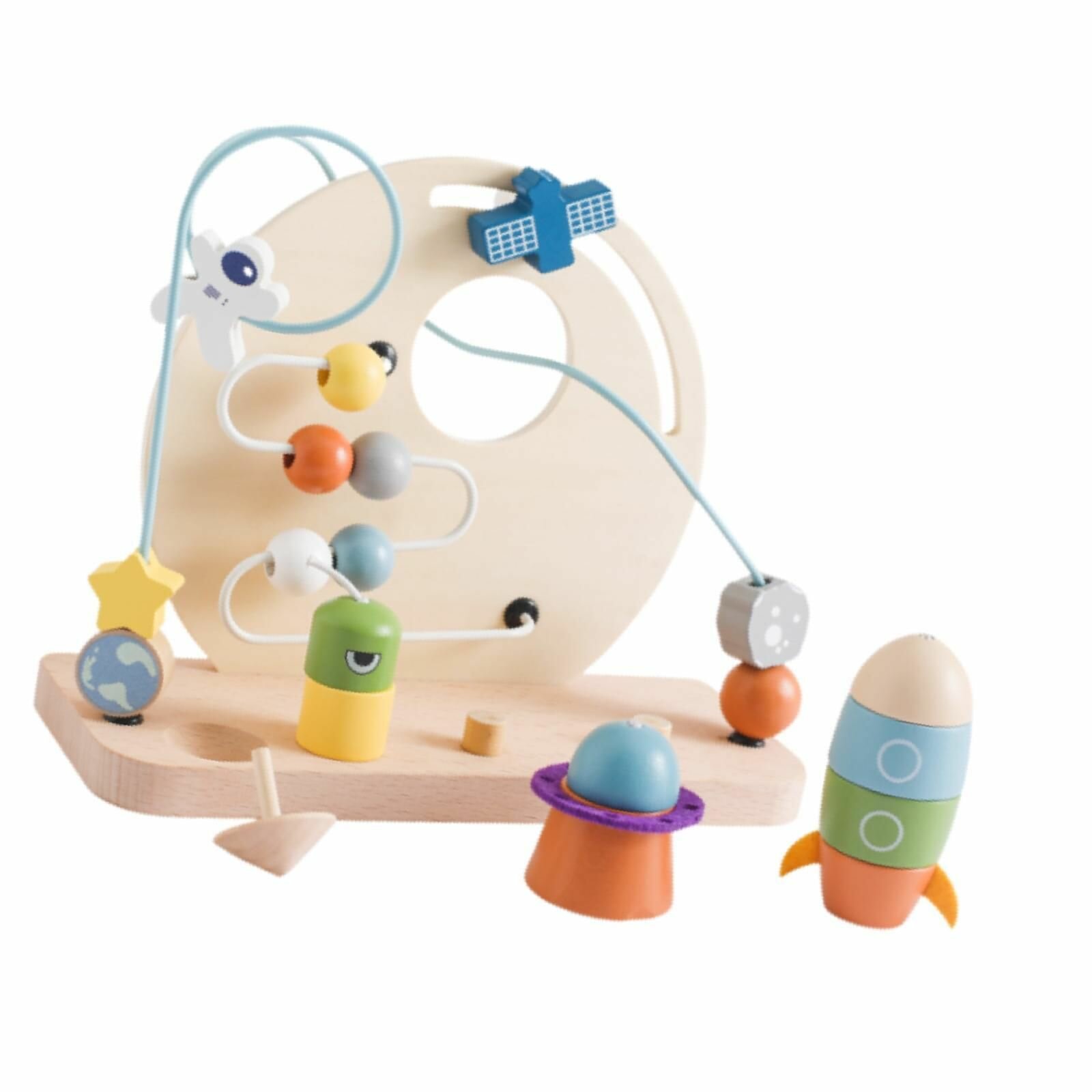 Бусины Роликовые игрушки Деревянная вложенная развивающая игрушка 22смx19см