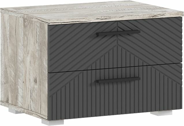 Сильвия Тумбы прикроватные (2шт) (Браш Графит, Дуб Юкон) (Миф)