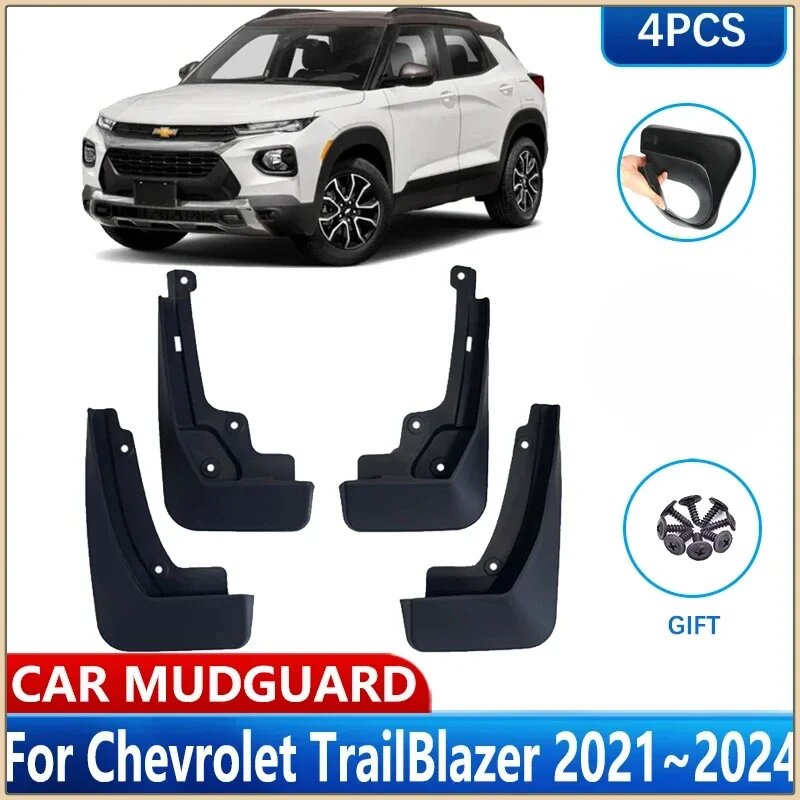 4x автомобильные колеса, брызговики для Chevrolet TrailBlazer 2021 ~ 2024, брызговики, защита брызговиков, аксессуары 2022 2023