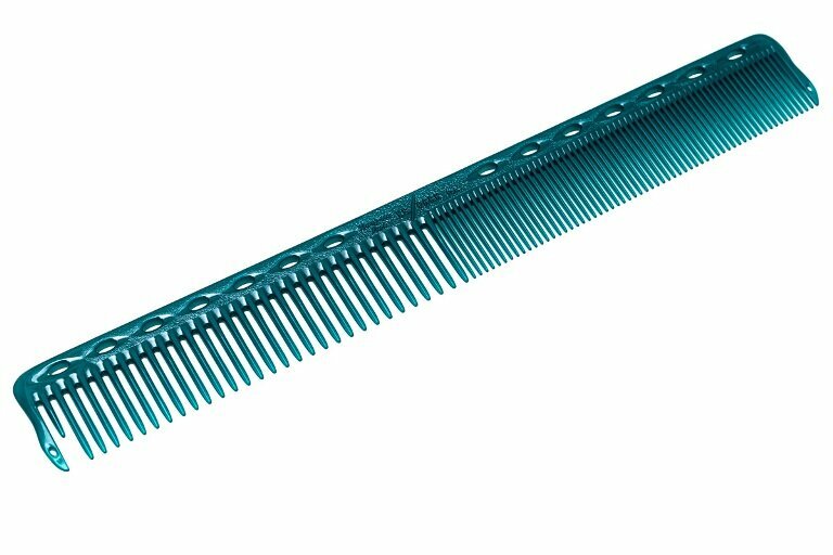 Расческа для стрижки с тонким обушком Y.s.park s339 green, зеленая, 17.5 см