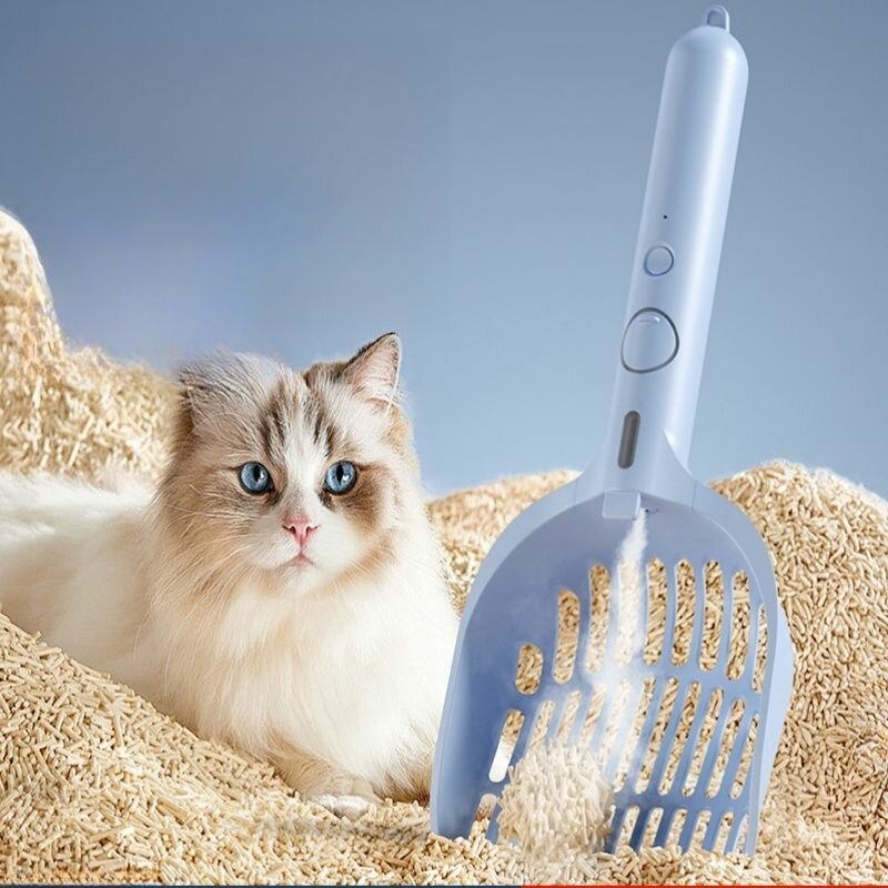 Распылительная лопатка для кошачьего туалета, ложка для кошачьего туалета с длинной ручкой