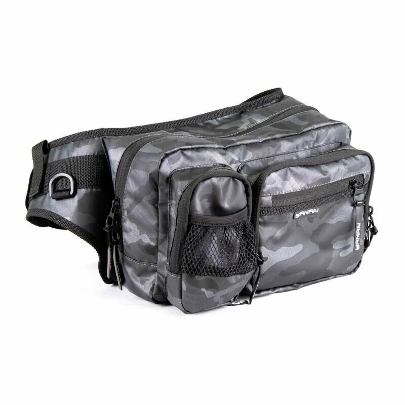 Сумка рыболовная YAMAN Fishing Hip Bag, 28х21х17 см, цв. серый камуфляж