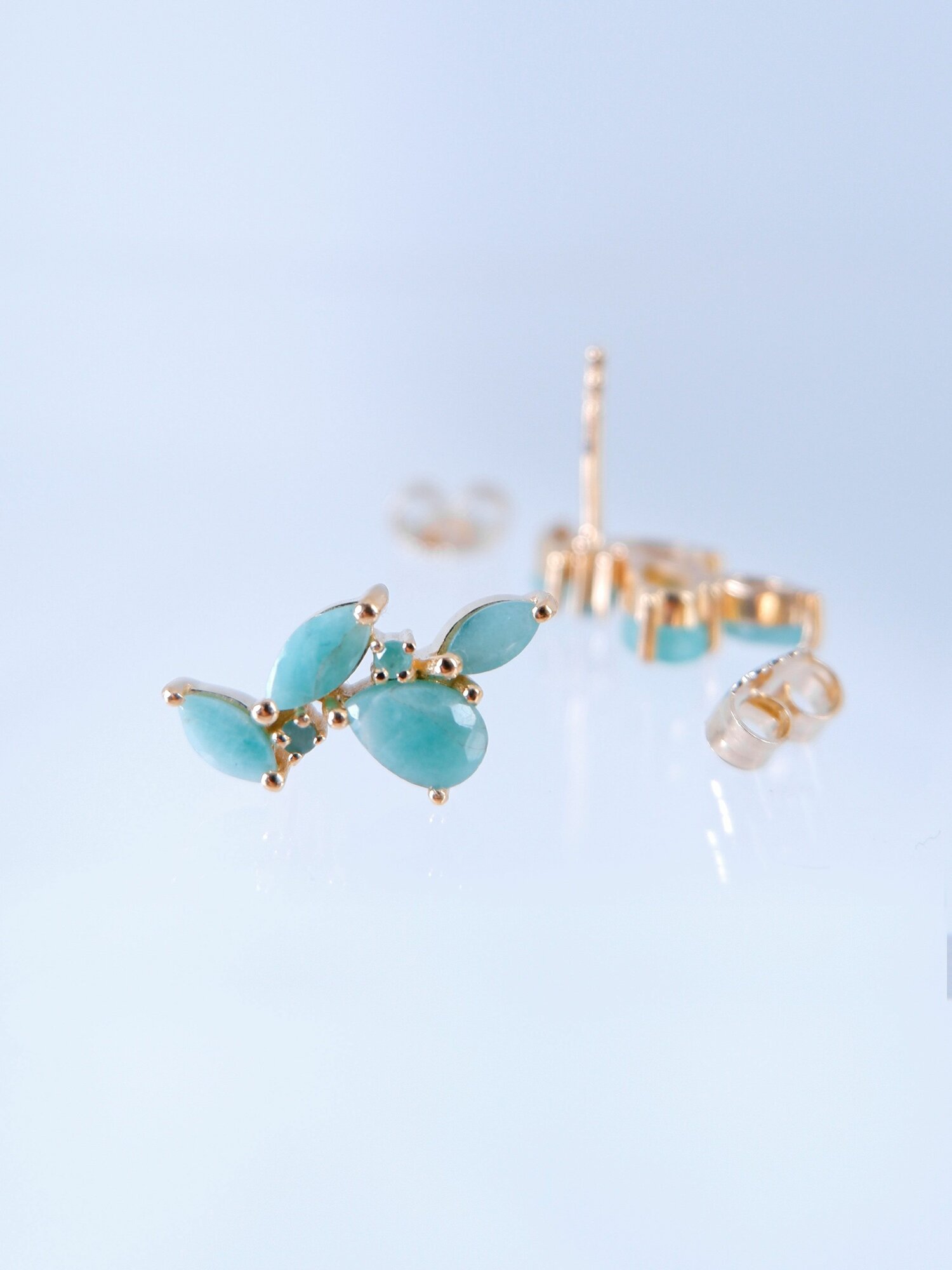 Серьги, серебро, 925 проба, изумруд