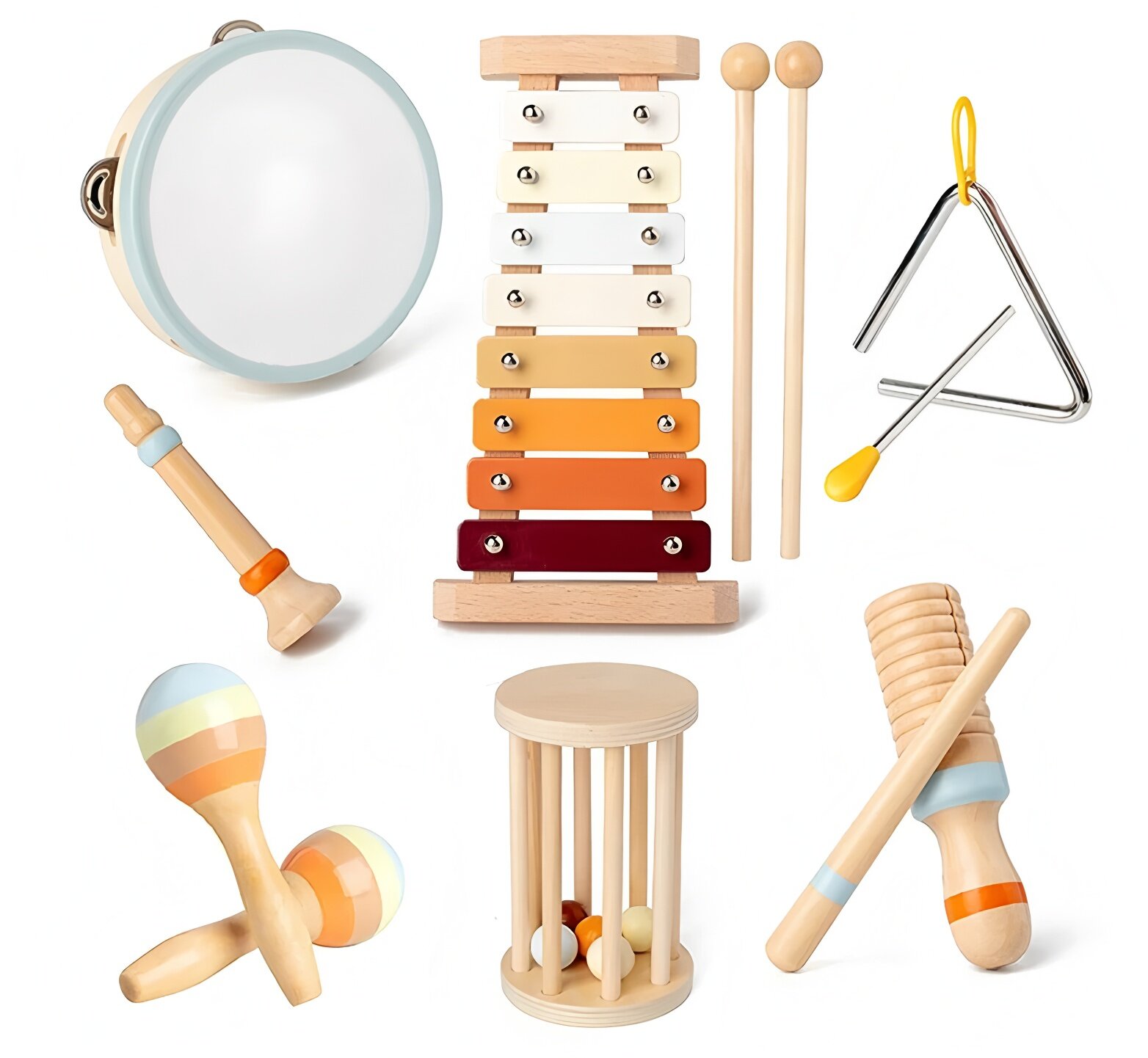 Музыкальная игрушка "Ксилофон", для малышей, дерево, цвет светло-коричневый