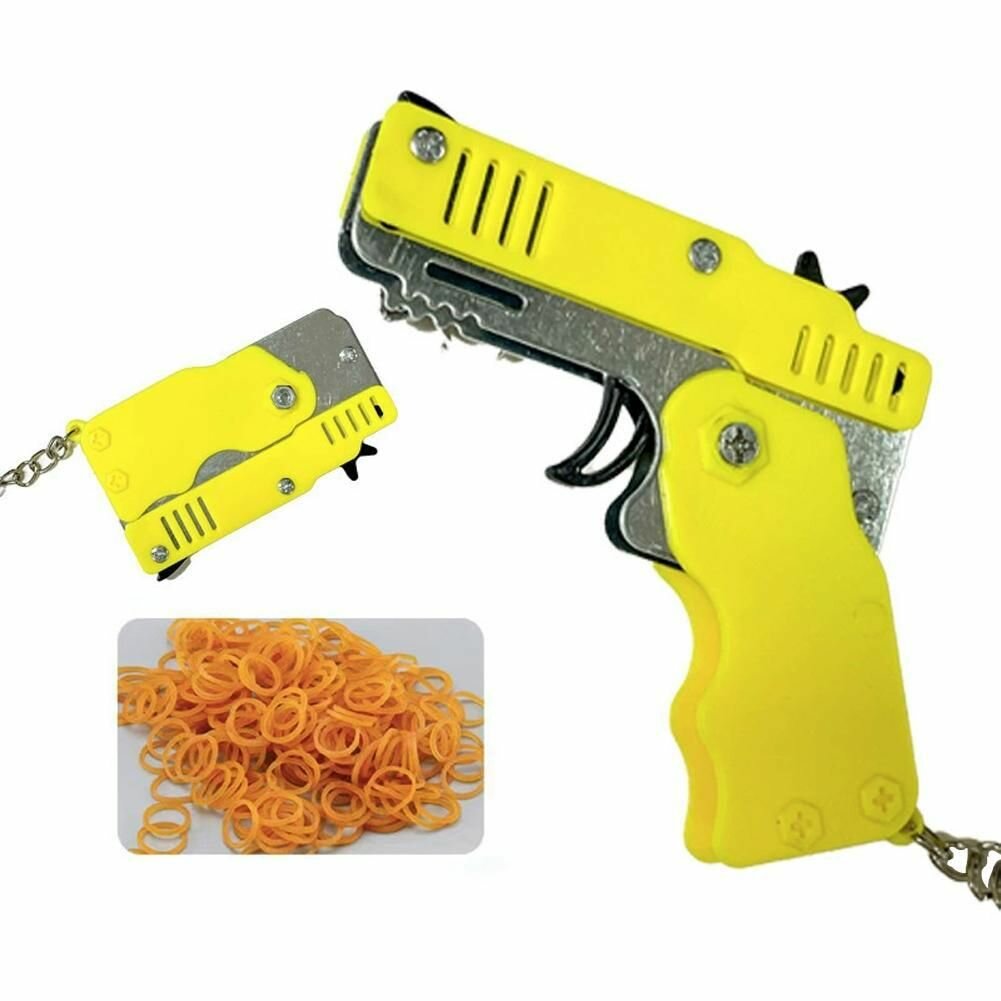 Металлический мини пистолет / Резинкострел