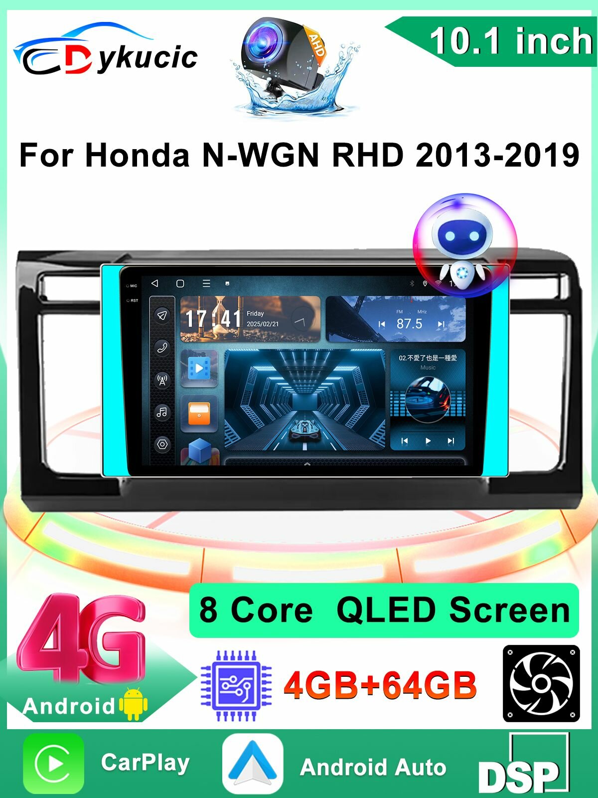 Магнитола для Honda N-WGN RHD 2013-2019