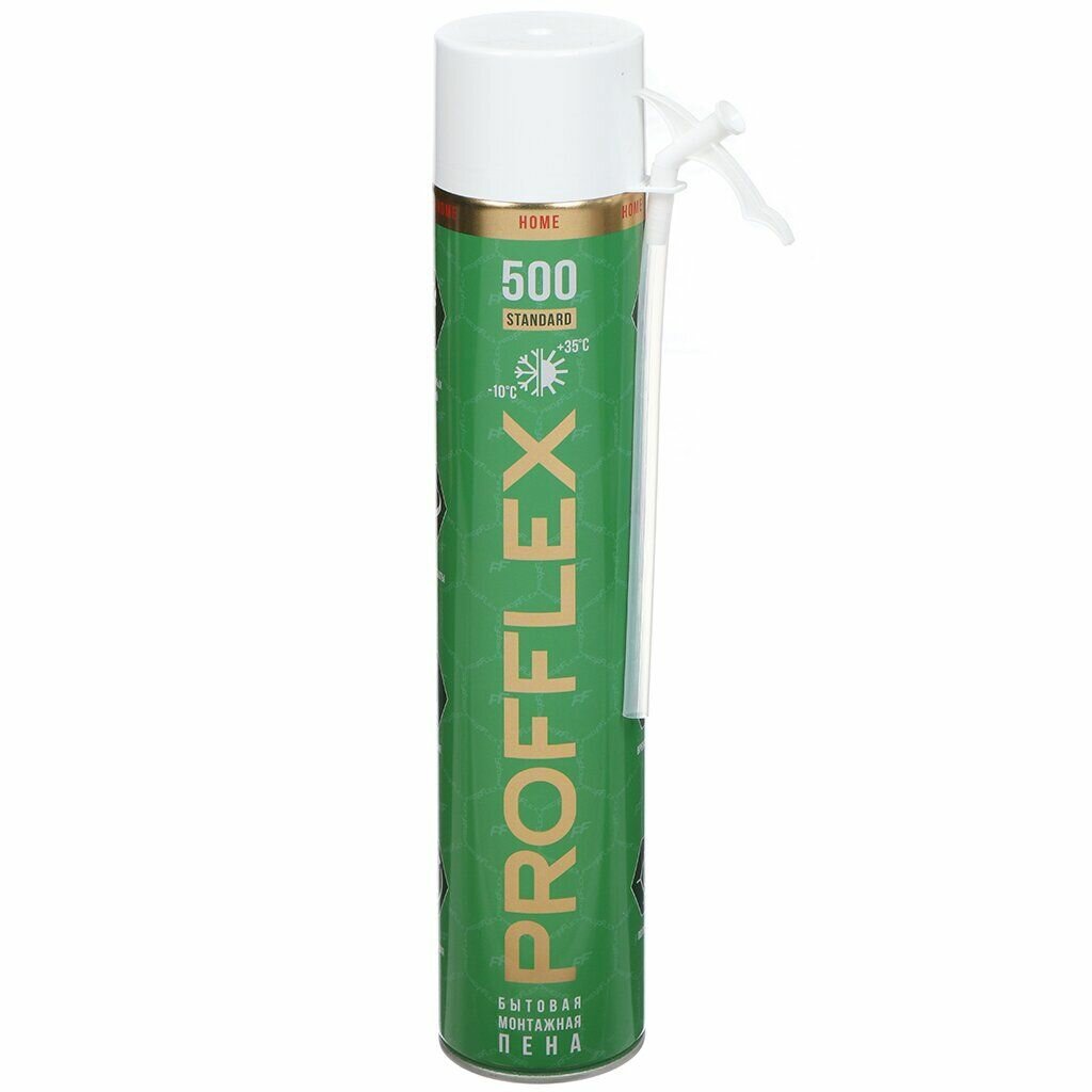 Пена монтажная Profflex, бытовая, 750 мл, Green Standard, всесезонная, 70213