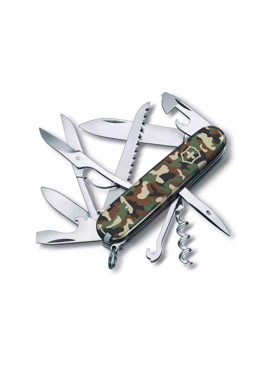 Нож перочинный Victorinox Huntsman (1.3713.94) 91мм 15функц. камуфляж карт. коробка