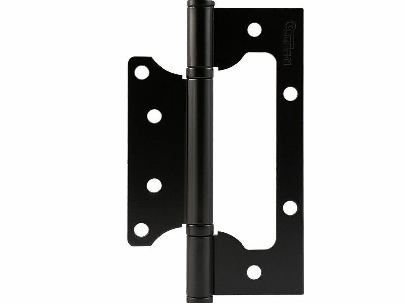 Петля сталь 800-5 FHP черная, универсальная без врезки Нора-М