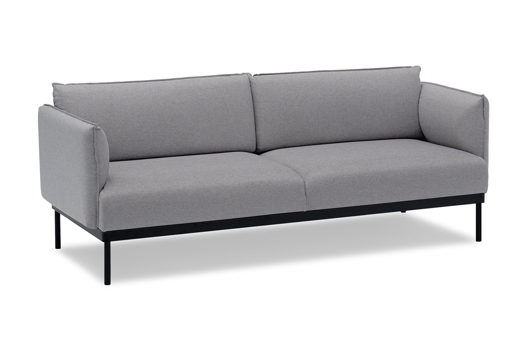 Диван прямой двухместный Нонтон Айсти, рогожка серая, 199 см