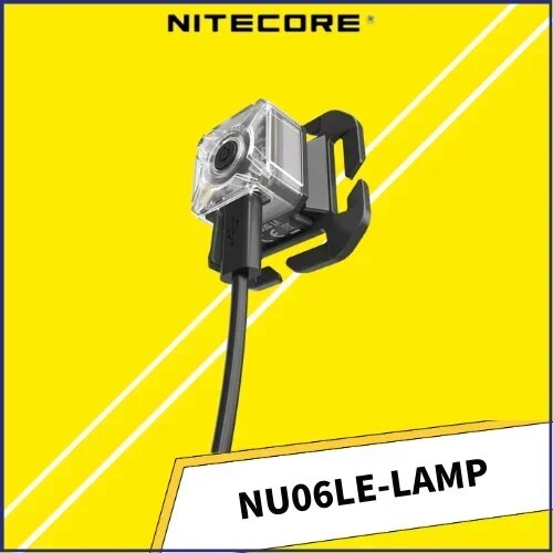 Мини-лампа NITECORE NU06 LE, перезаряжаемая от USB, 9 Moodes, 4 источника света, 75 часов работы, светодиодная фара