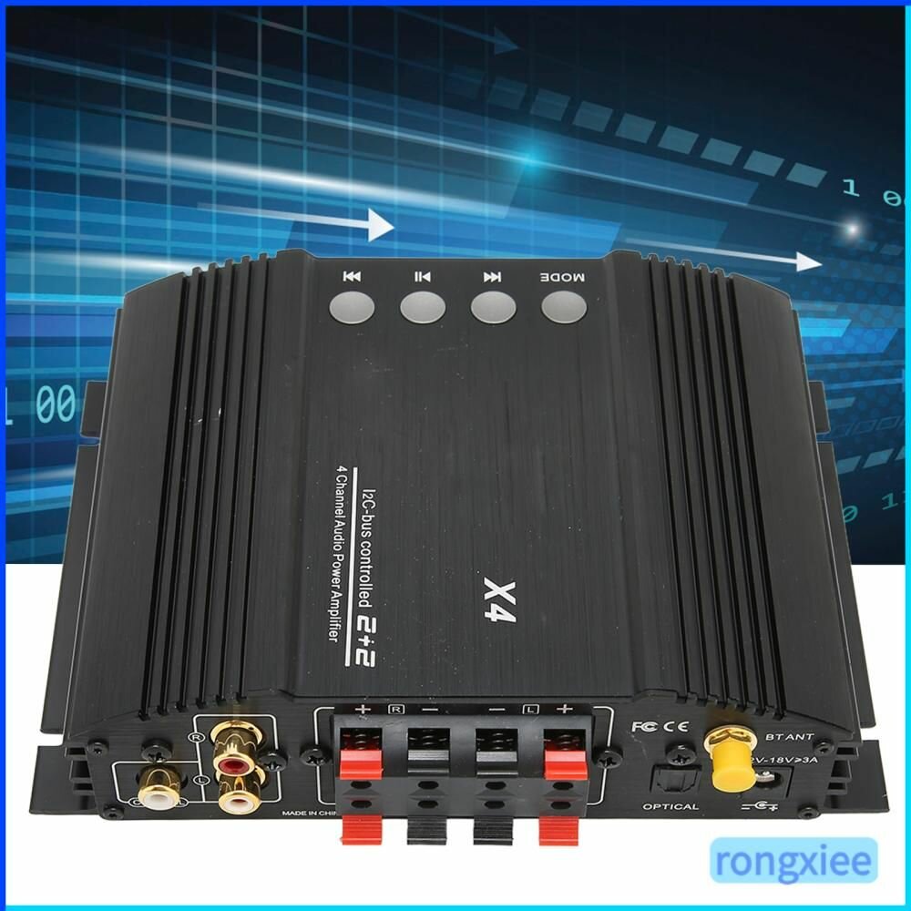 Беспроводной усилитель для колонок, 4 канала, управление с пульта, идеален для домашнего кинотеатра и музыки