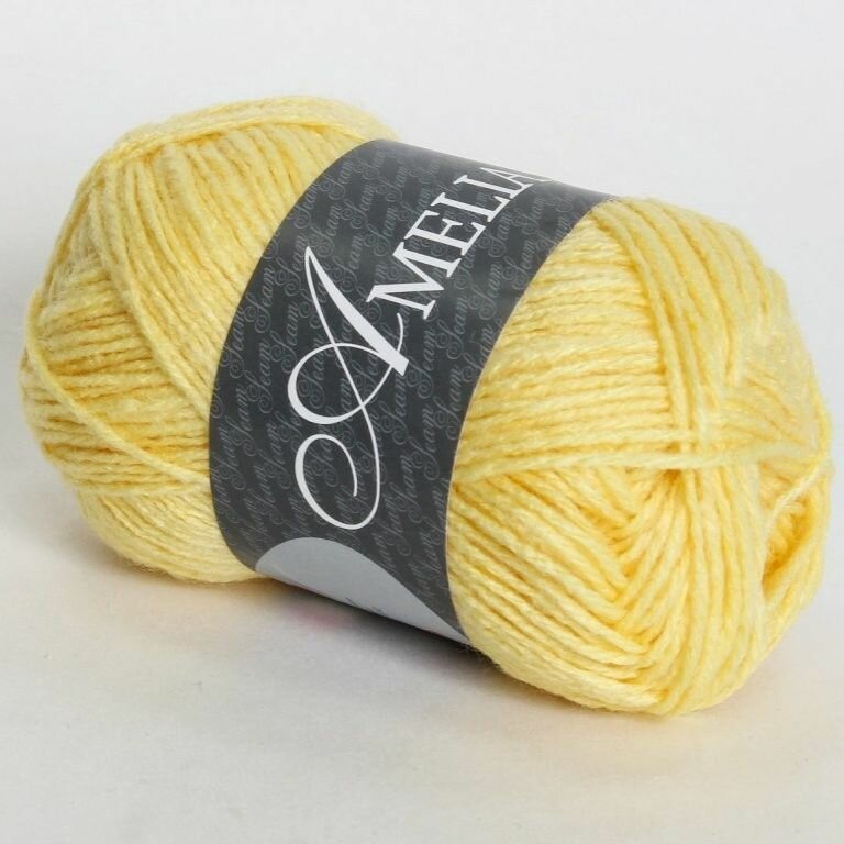 Пряжа Амелиа (для вязания игрушек) 50гр*150м*1шт жёлтый 08