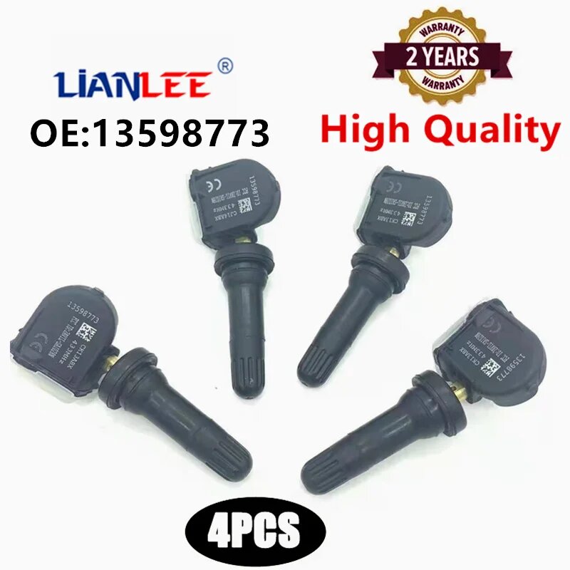 Датчик контроля давления в шинах TPMS 4 шт. 13598773 433 МГц, для Cadillac CT6 XT5 SRX Chevrolet Malibu Opel Antara