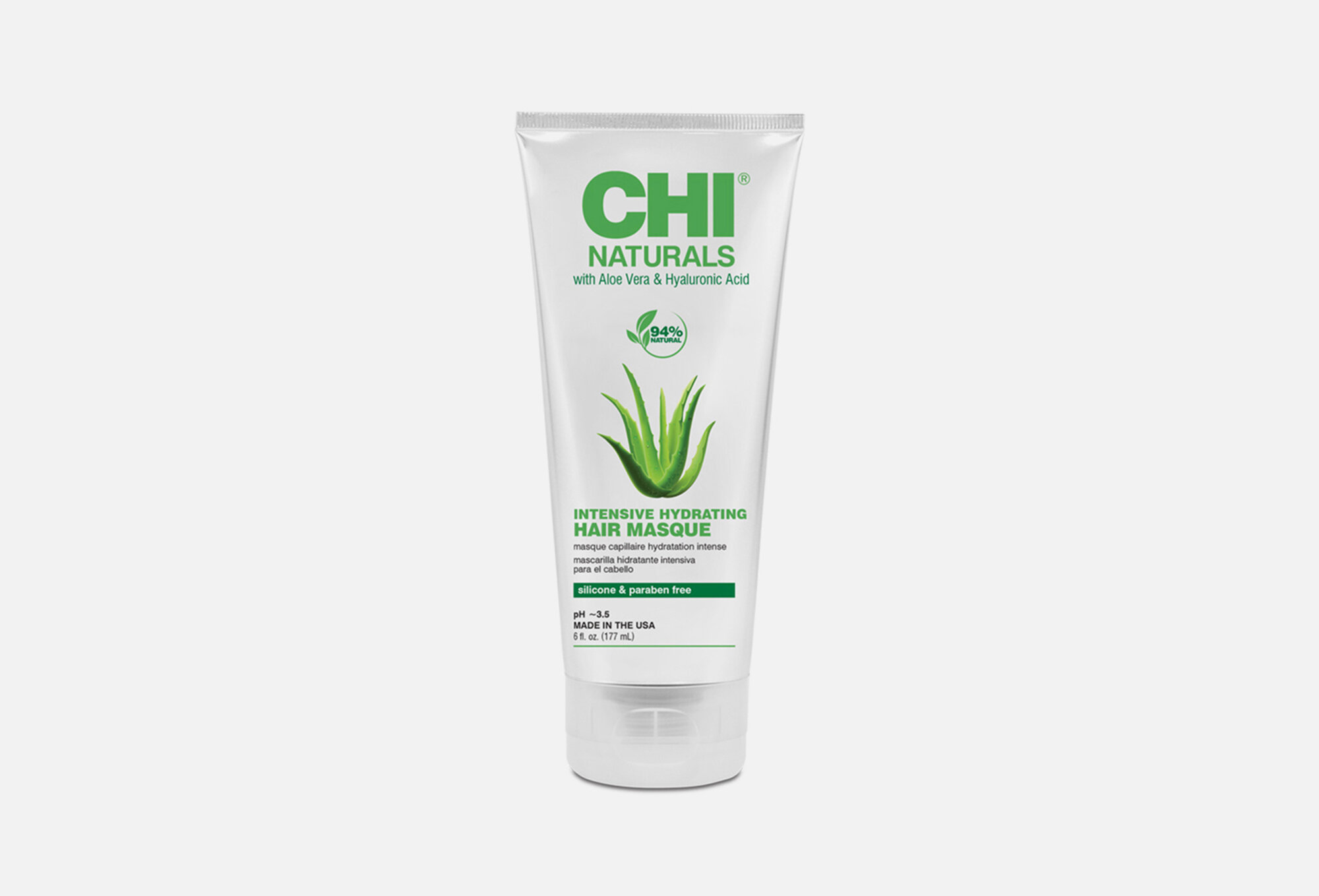 Интенсивно увлажняющая Маска для волос CHI NATURALS aloe vera & hyaluronic acid 177 мл