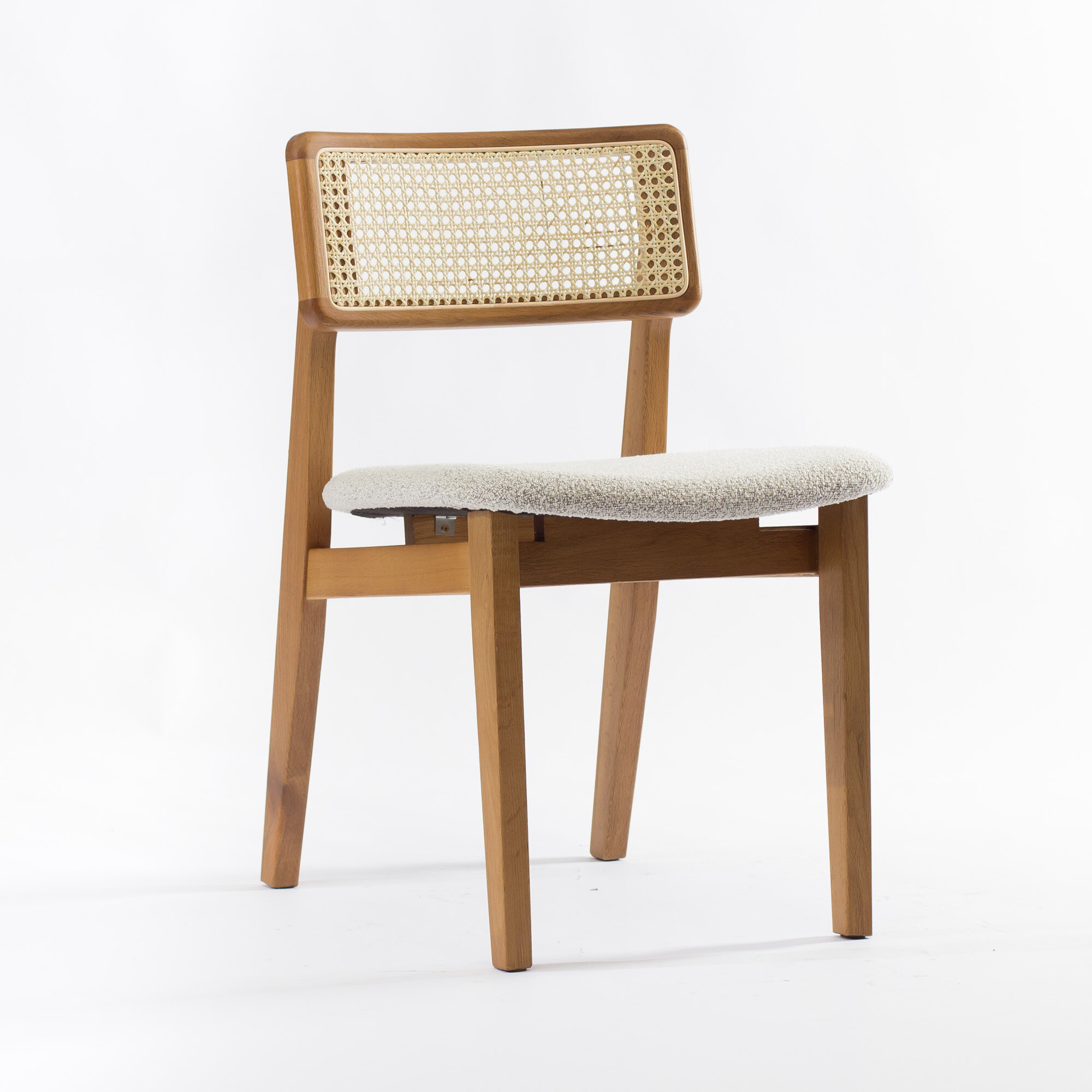 Стул Нант серая ткань массив дуба (натуральный) для дома/для гостиной/для столовой/для кафе/кухонный стул/стул кухонный