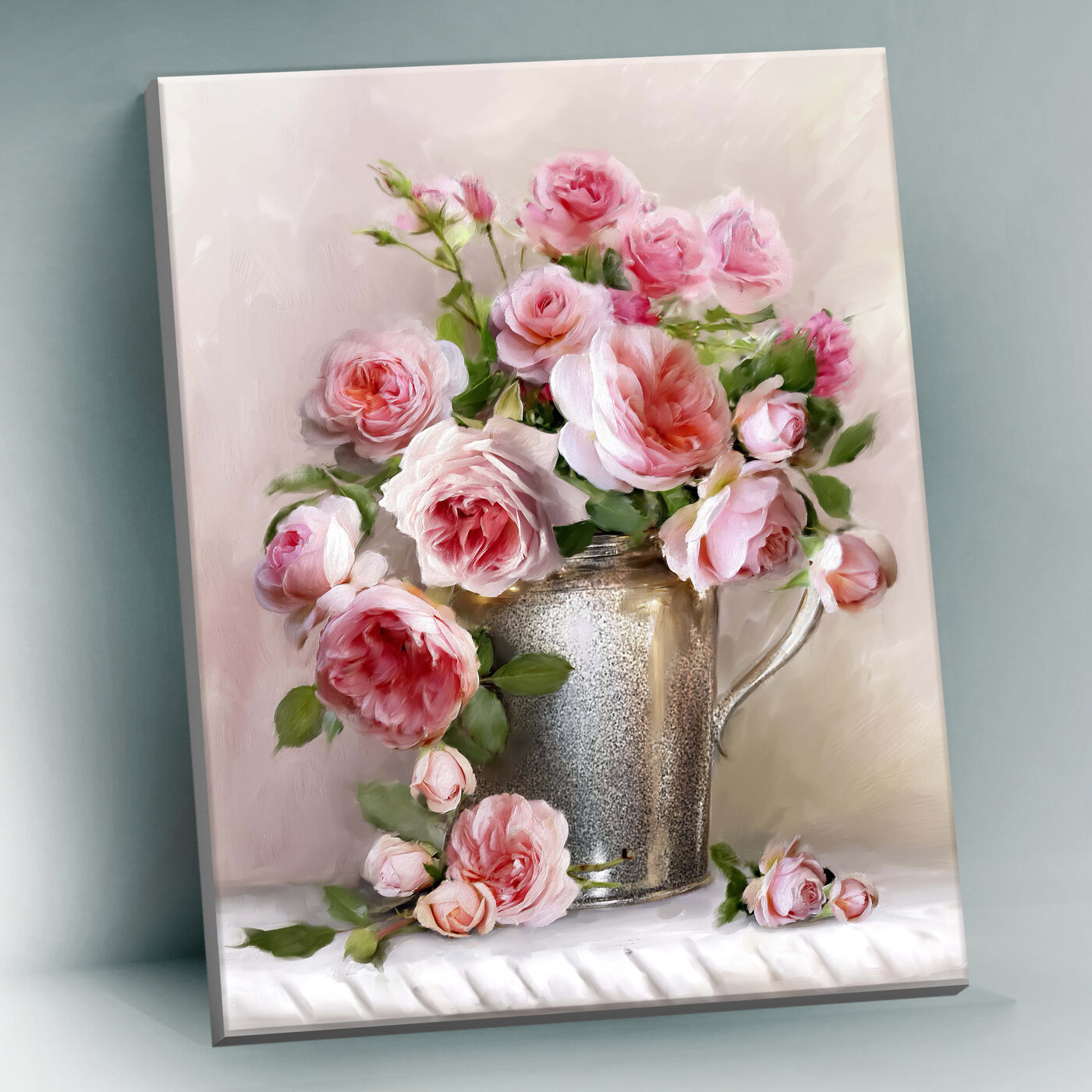 Картина по номерам 40х50см с поталью платина Бузин Утренний букет Флюид QHR0018