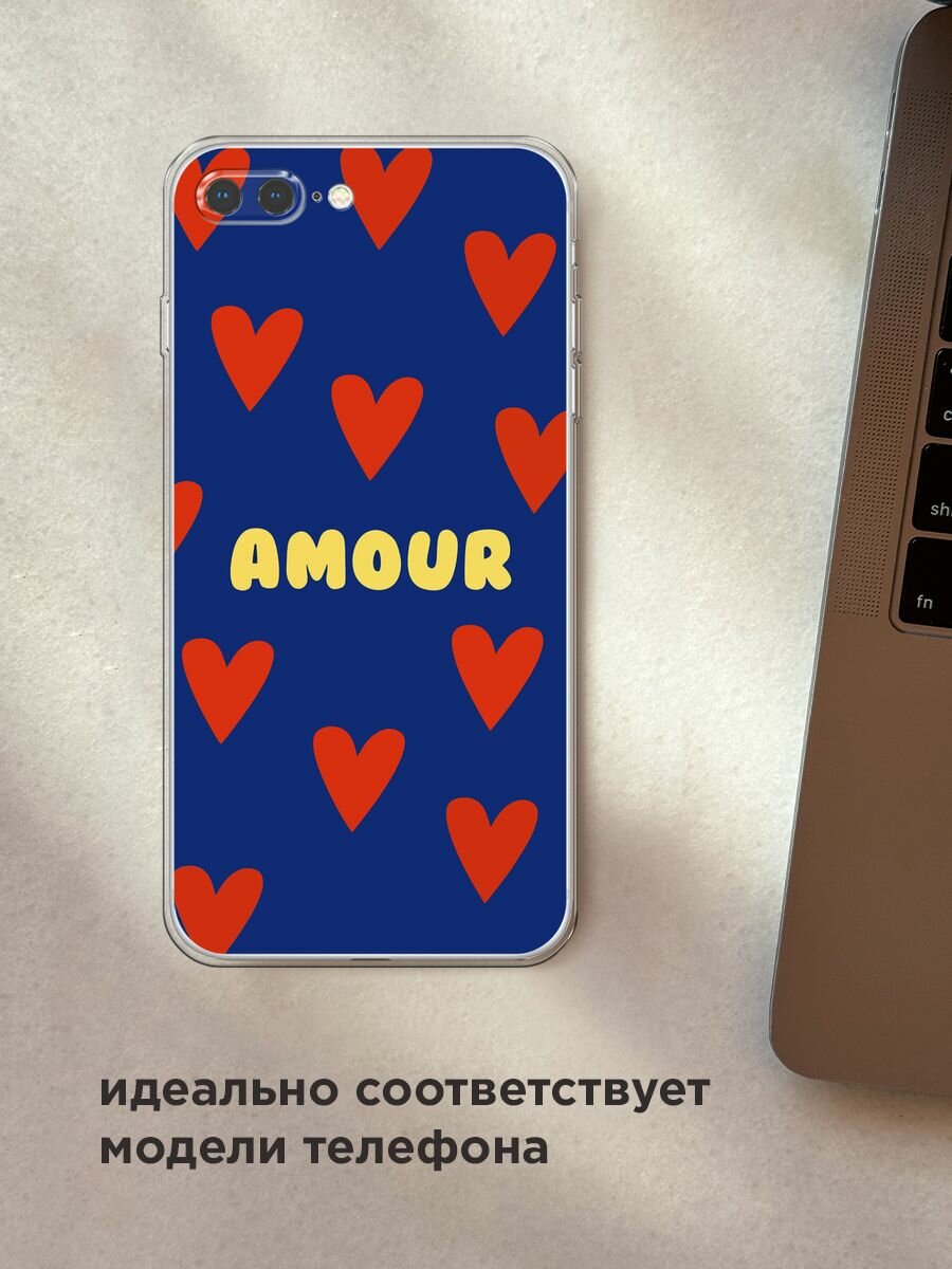 Чехол на Apple iPhone 7 Plus / Айфон 7 Плюс с принтом "Amour art - 14 февраля" — фото 1