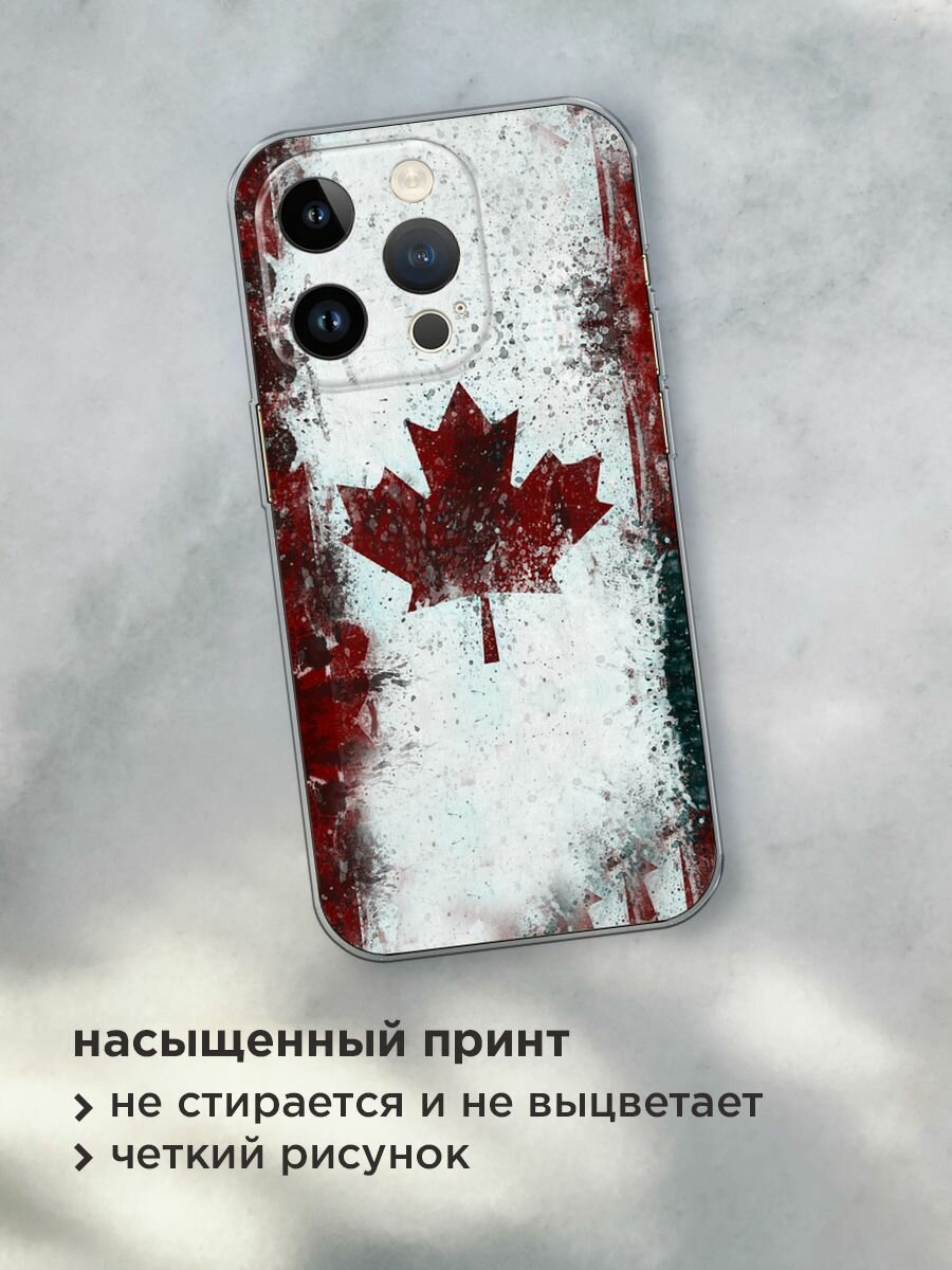 Чехол на Apple iPhone 14 Pro / Айфон 14 Про с принтом "Канада" — фото 1