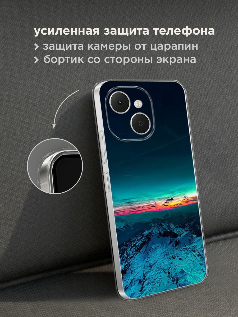 Чехол на Tecno Spark 40C / Текно Спарк 40C с принтом "Закат в горах" — фото 1