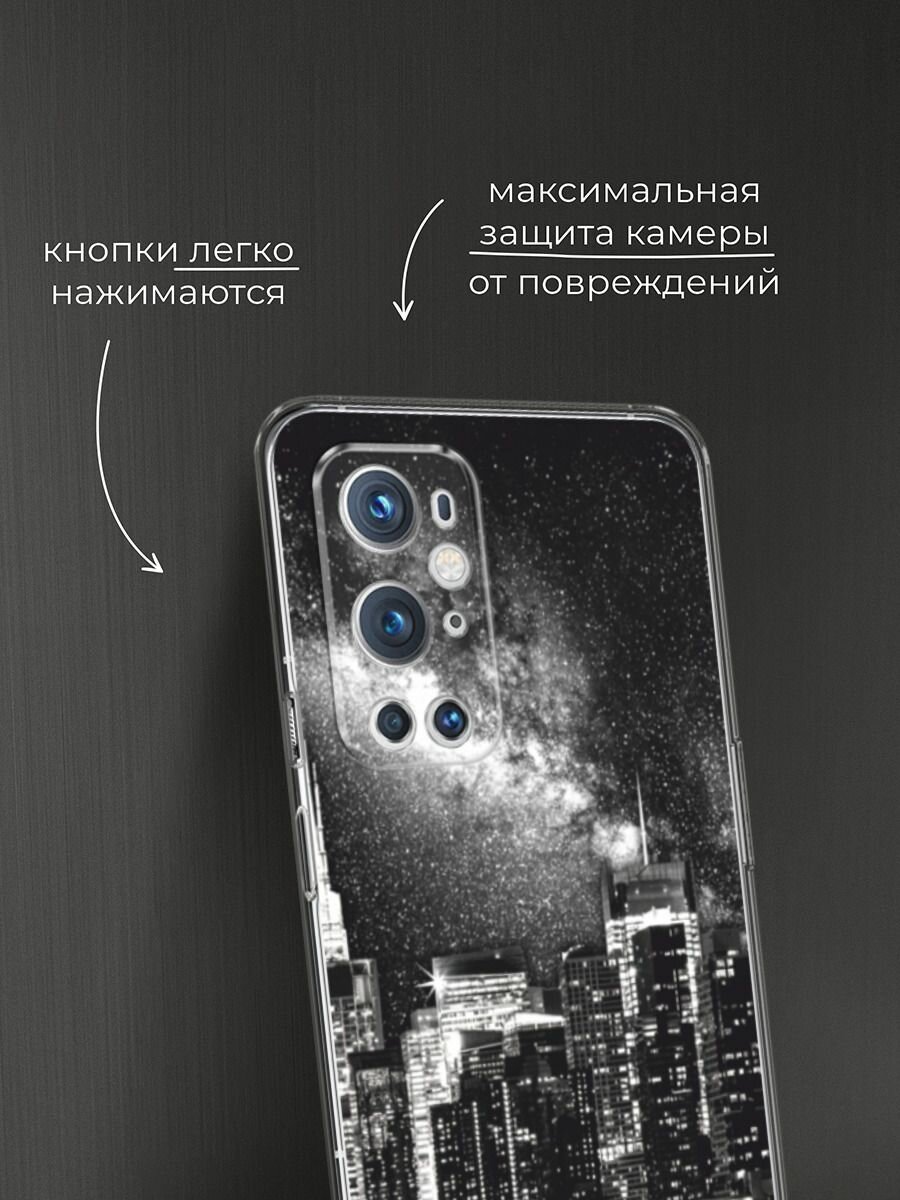 Чехол на OnePlus 9 Pro / ВанПлас 9 Про с принтом "Ночной Нью-Йорк" — фото 1