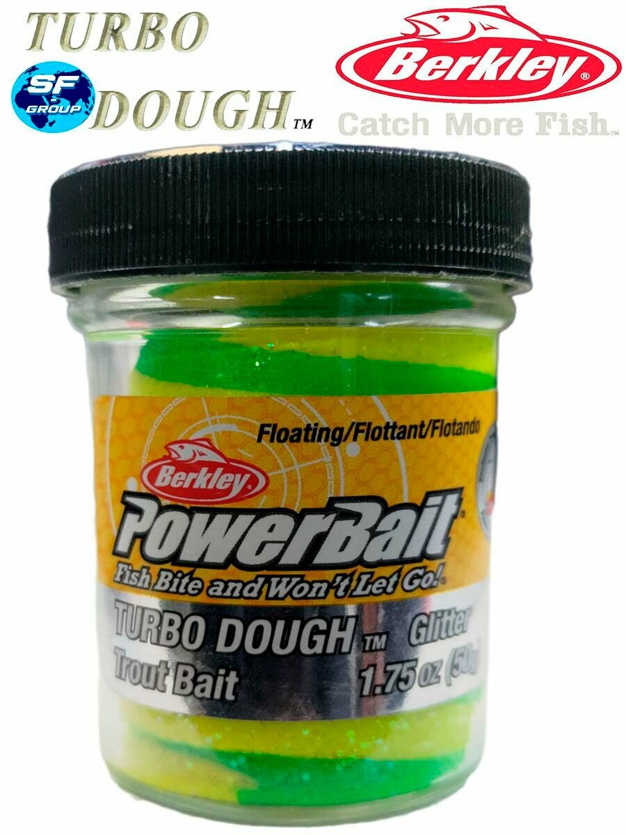 Паста Berkley PowerBait Turbo Dough Trout Bait Sping Grn/Yel 50g
