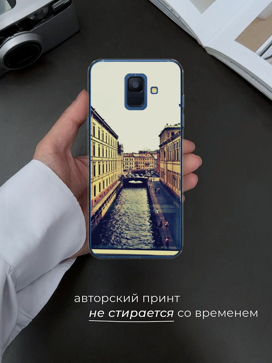 Чехол на Samsung Galaxy A6 / Самсунг Галакси А6 с принтом "Санкт-Петербург" — фото 1