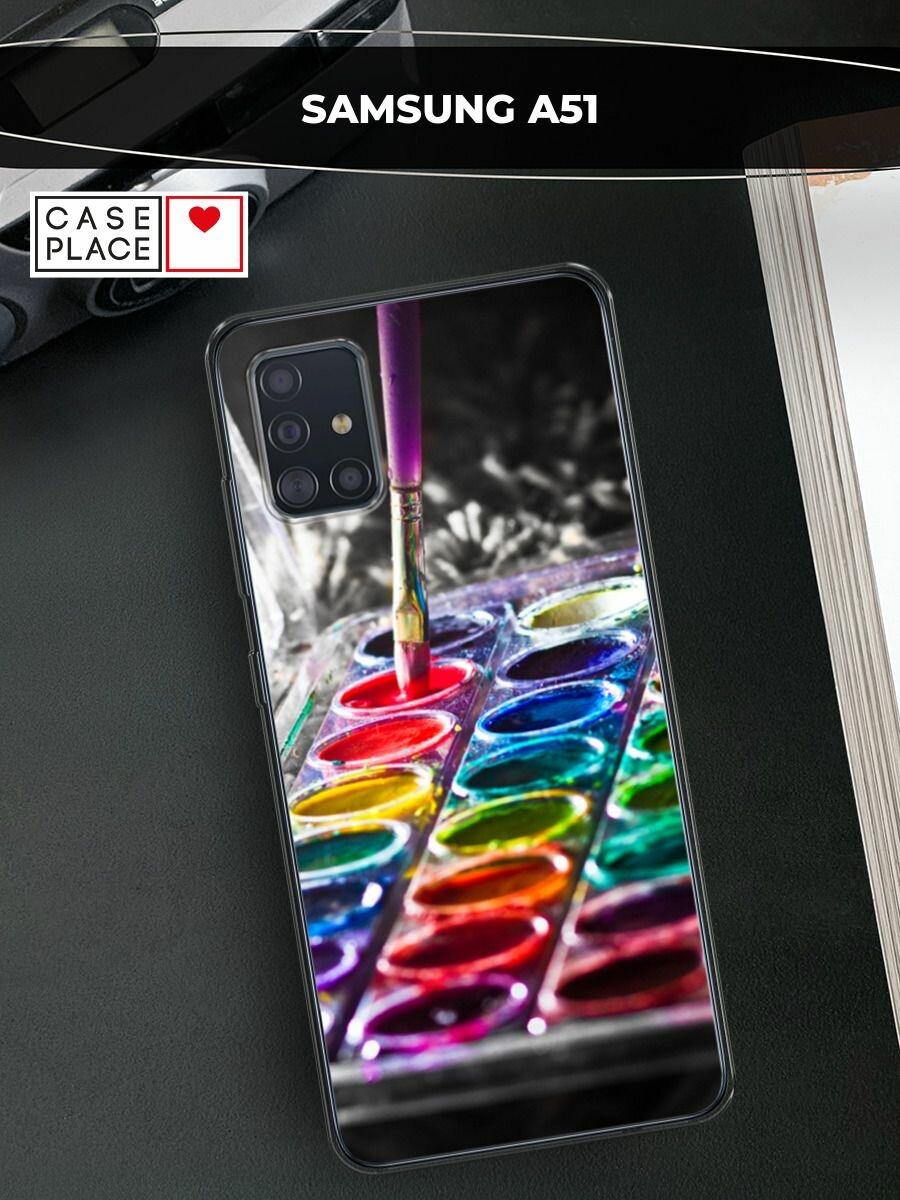 Чехол на Samsung Galaxy A51 / Самсунг Гэлакси А51 с принтом "Палитра красок"