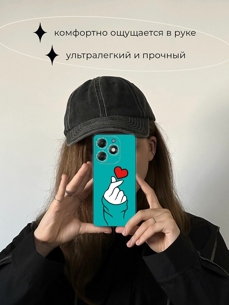 Силиконовый чехол на Itel A70 / Ител А70 с принтом "Маленькое сердечко" — фото 1