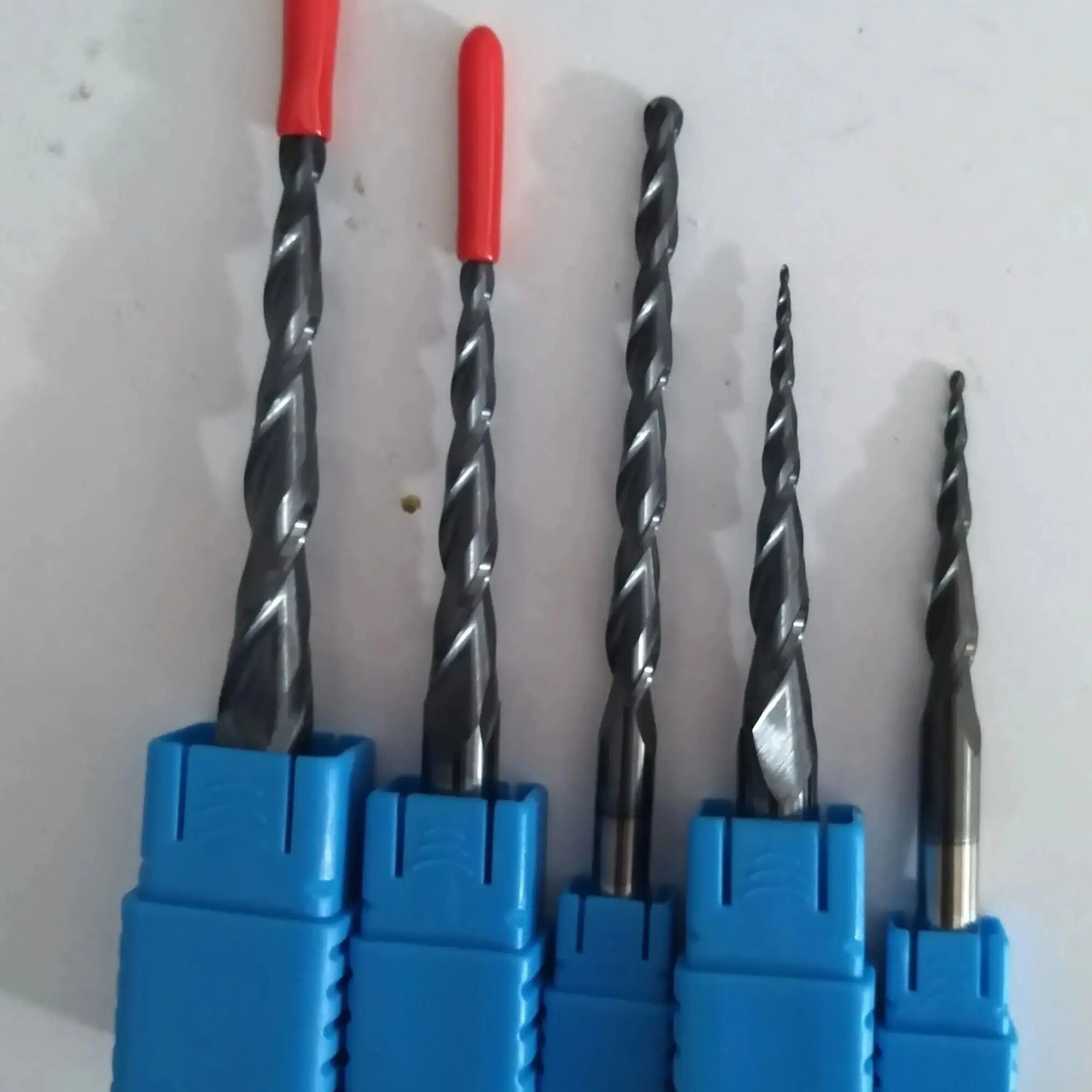 R0,1 мм R0,25/R0,5/R0,75/R1/R1,5/R2 D3.175-D8mmHRC55 твердосплавная коническая сферическая концевая фреза с ЧПУ, фрезерные конусные фрезы R1.5xD6x30.5x75L