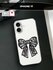 Чехол на Apple iPhone 17 / Айфон 17 с принтом "Черный сетчатый бант 2"