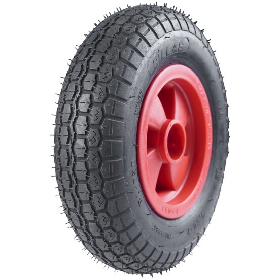 Колесо Kanat пневматическое, для тачки садовой, красный (SLT-742)