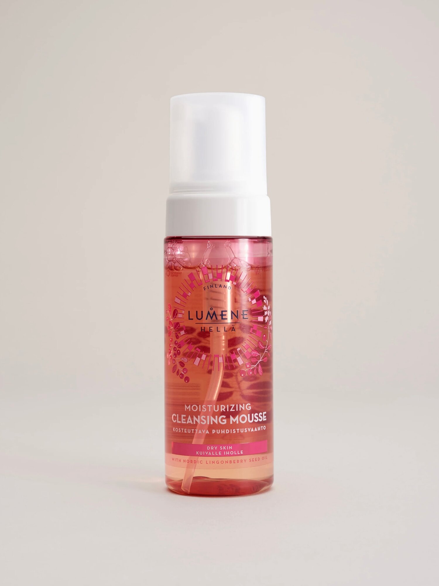 LUMENE Мусс для умывания и снятия макияжа HELLA увлажняющий для нормальной и сухой кожи, 150 мл