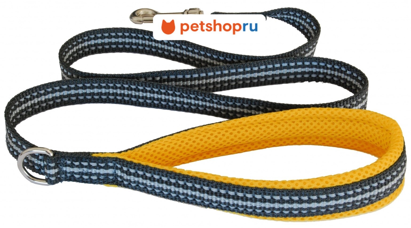 Cortina Мягкий светоотражающий поводок, цвет желтый, размер S