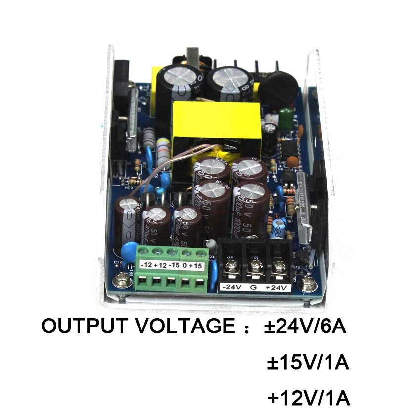 Блок питания усилителя мощности 300Вт 5-полосный, 24V 15V 12V