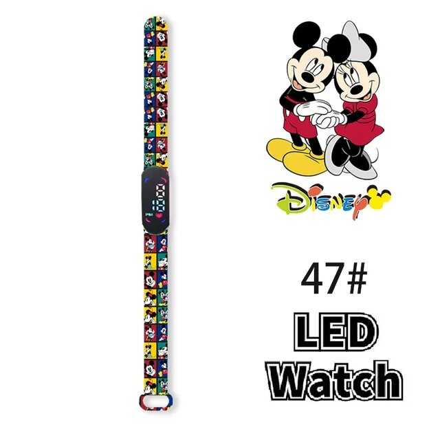 Браслет с изображением Микки и Минни Маус из мультфильма «Холодное сердце» с Дональдом Даком и светодиодными сенсорными часами для детей и школьников, спортивные электронные часы с мультяшным принтом, подарочная игрушка