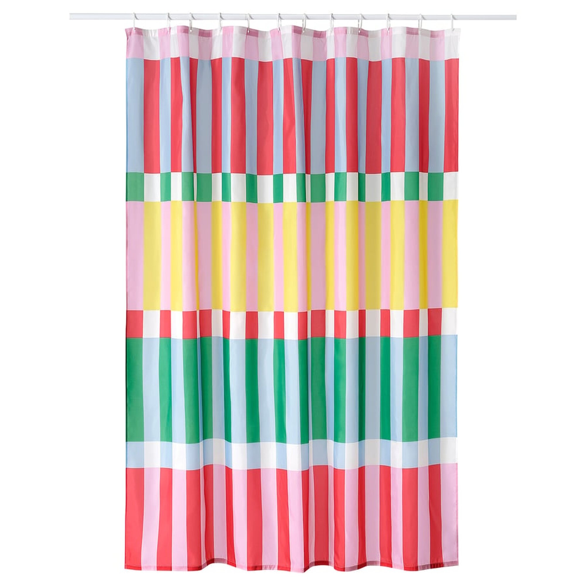 Занавеска для душа IKEA BANJANTRAD, разноцветная, 180х200 см, 805.941.44