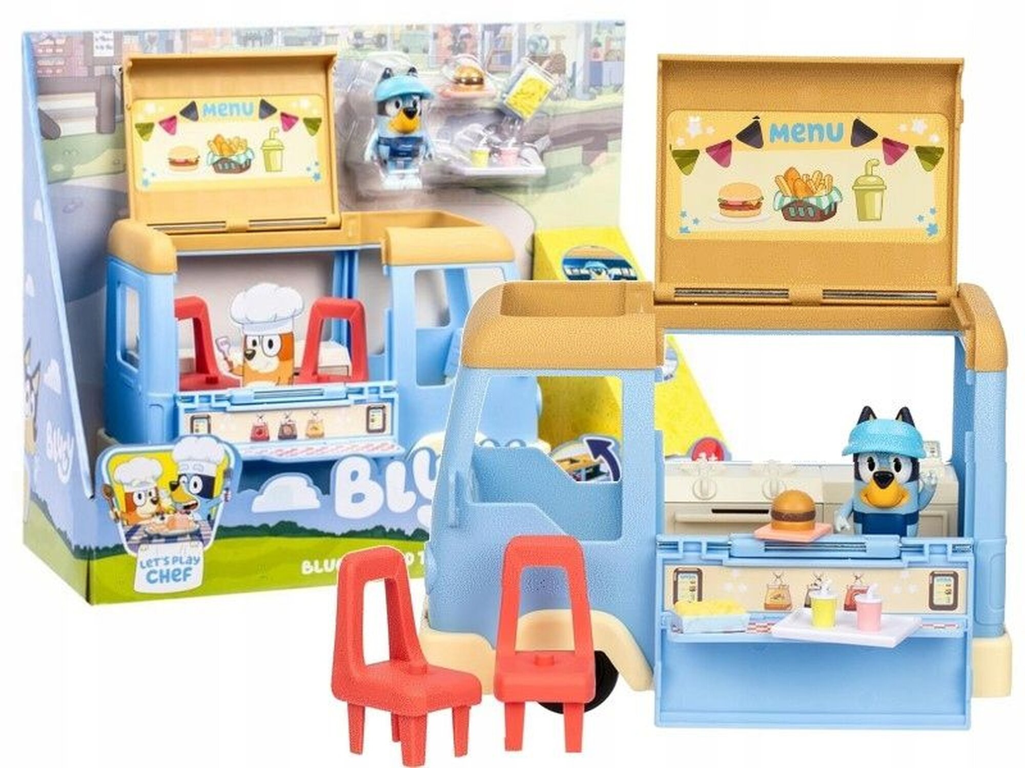 Фигурка Moose Toys Bluey - Набор Фургончик FOODTRUCK с едой и фигуркой - 18919
