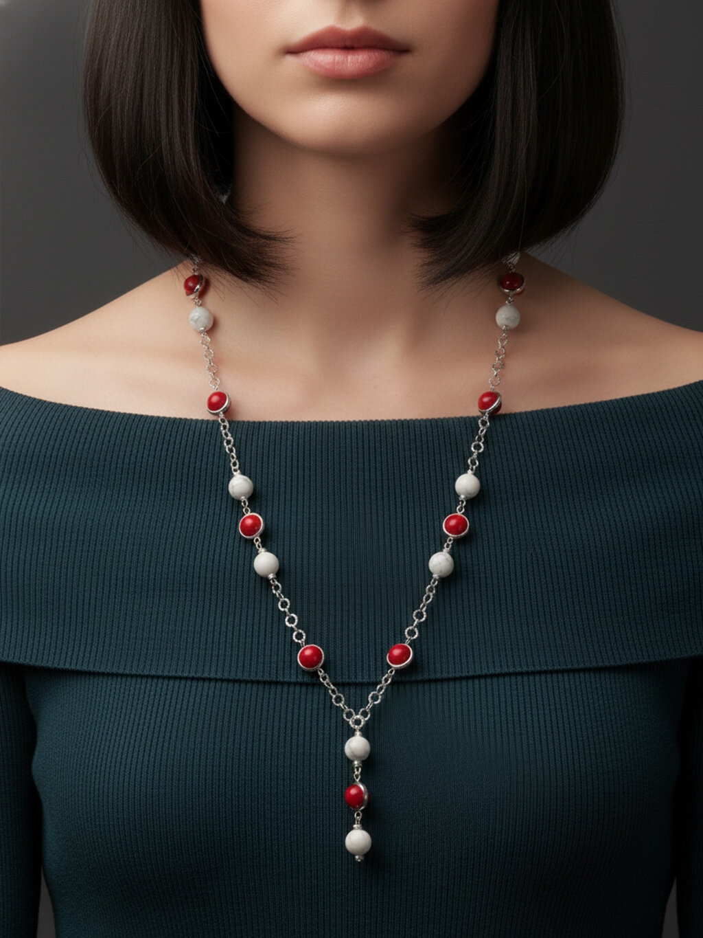 Колье, кахолонг, керамика