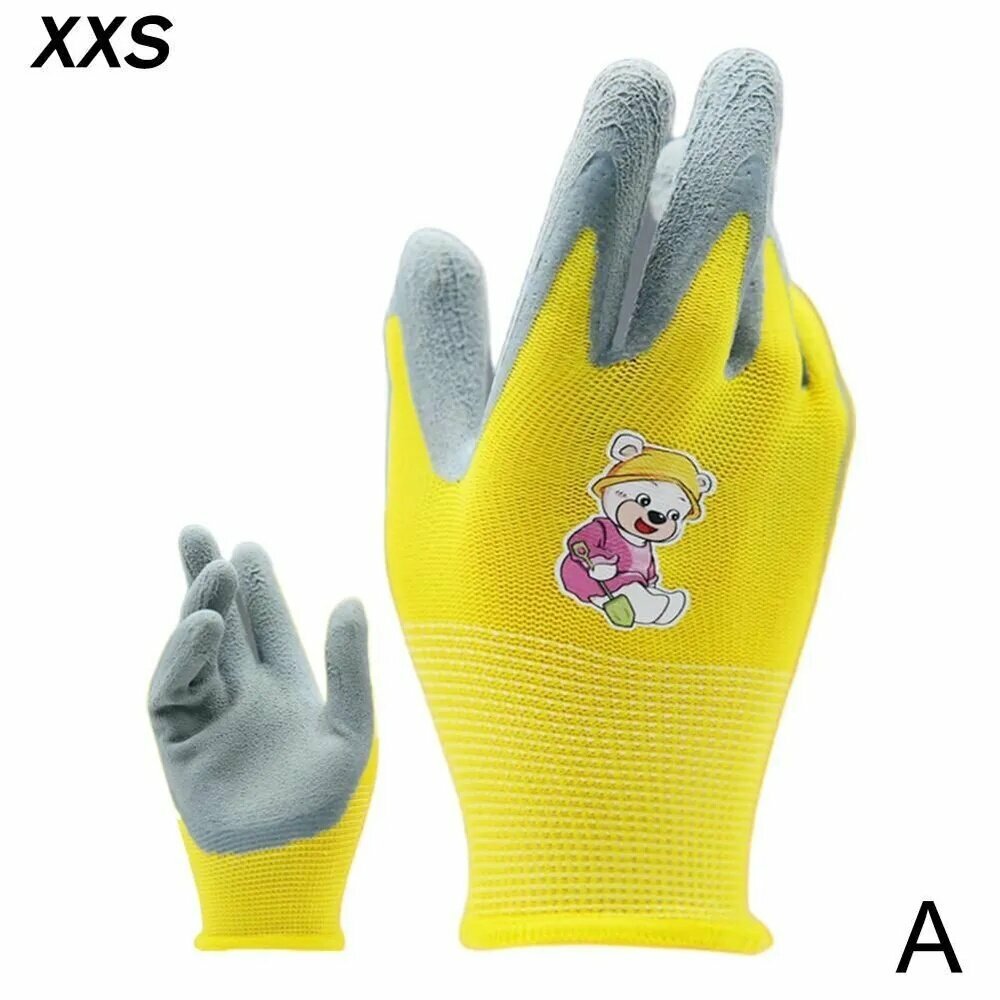 Перчатки рабочие детские, садовые с покрытием из латекса, прорезиненные, хозяйственные, защитные