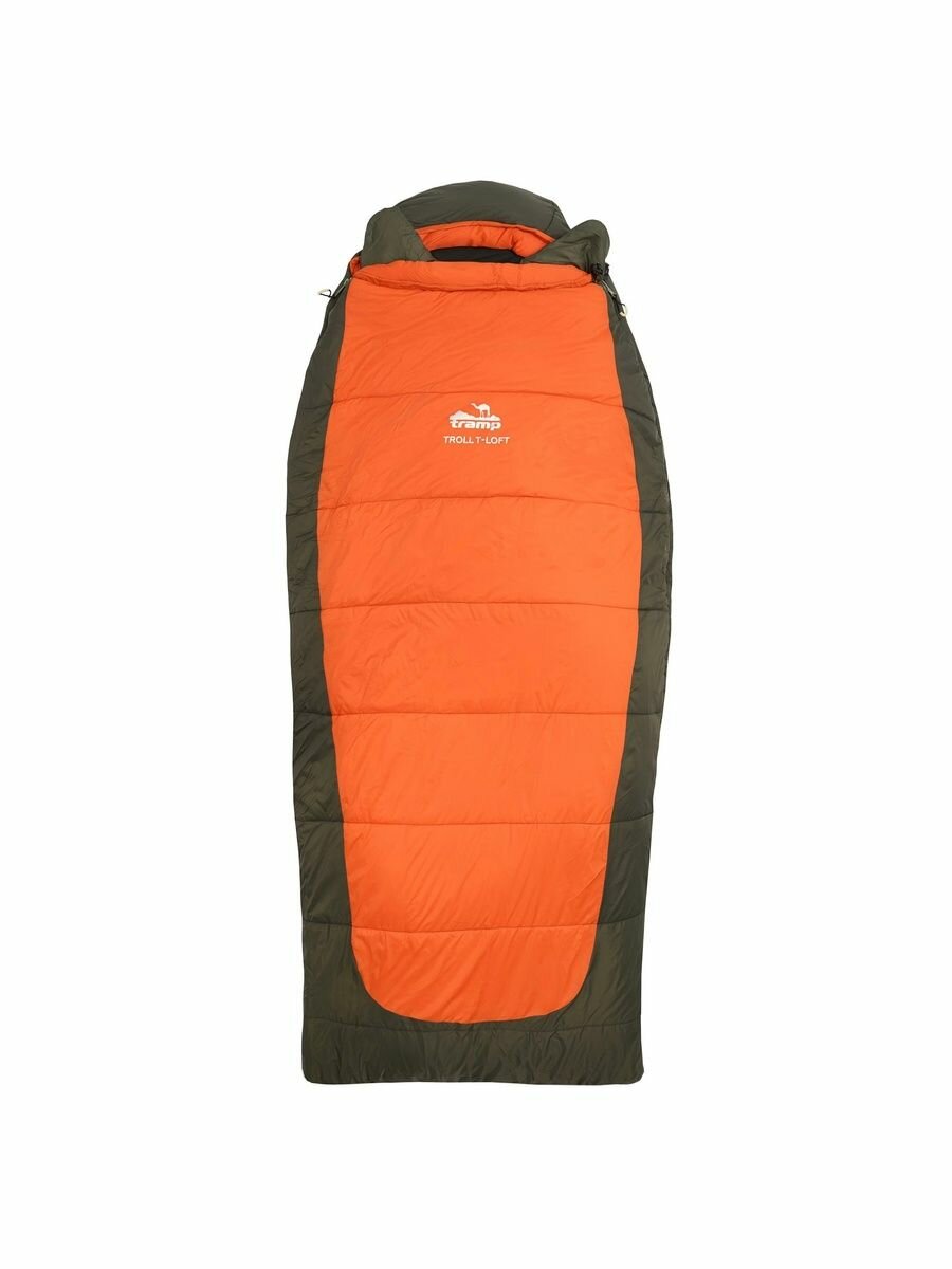 Спальный мешок с капюшоном Tramp Troll Compact -25 TRS-061 оранжевый / Правый
