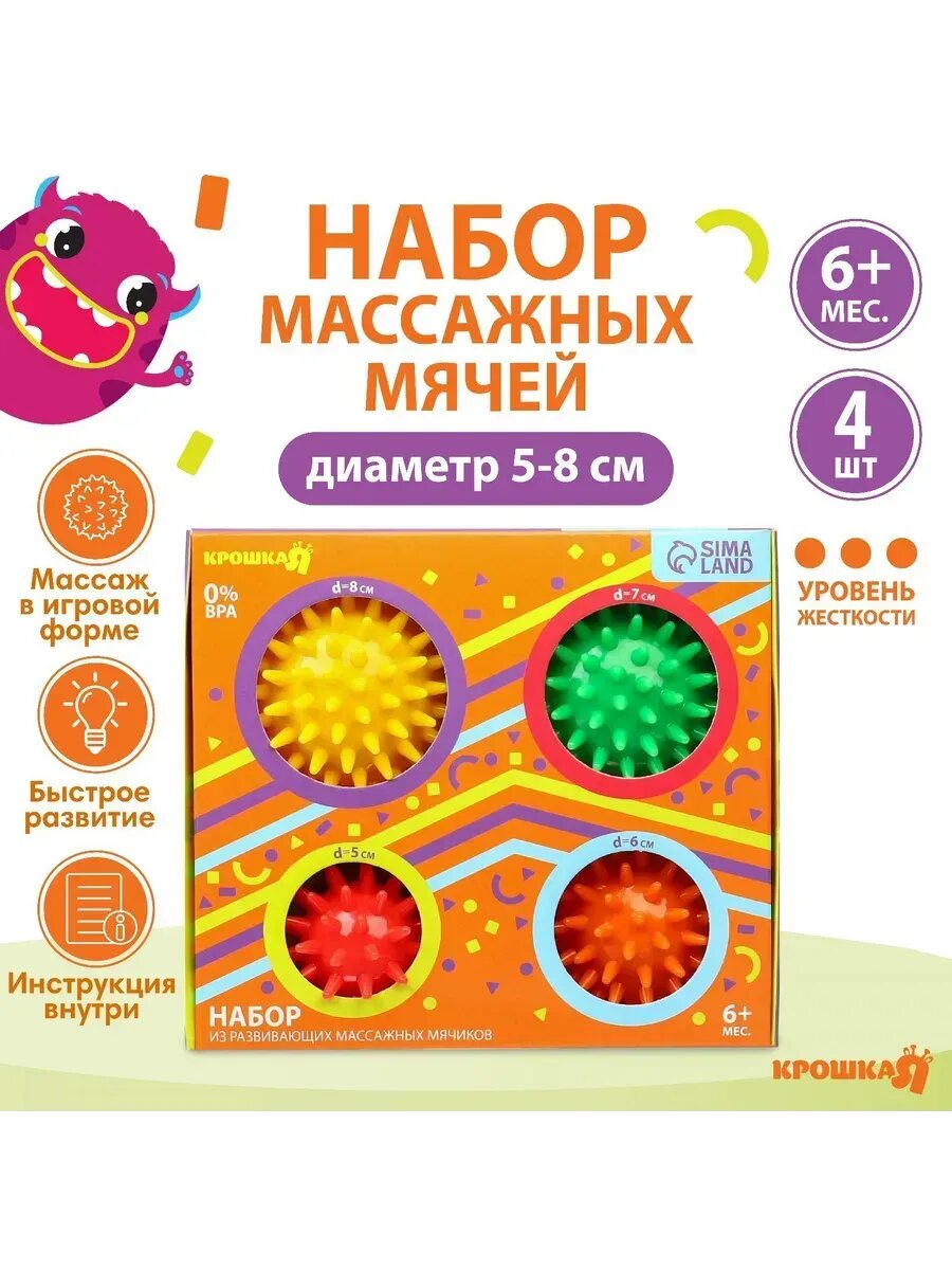 Мячик для массажа детский тактильный