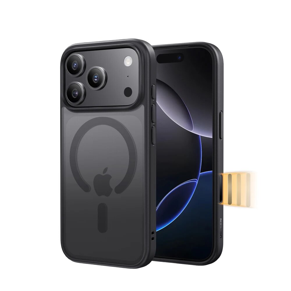 Магнитный чехол UGREEN для iPhone 17 Pro, противоударный Черный, Matte Black, For iPhone 17Pro Max