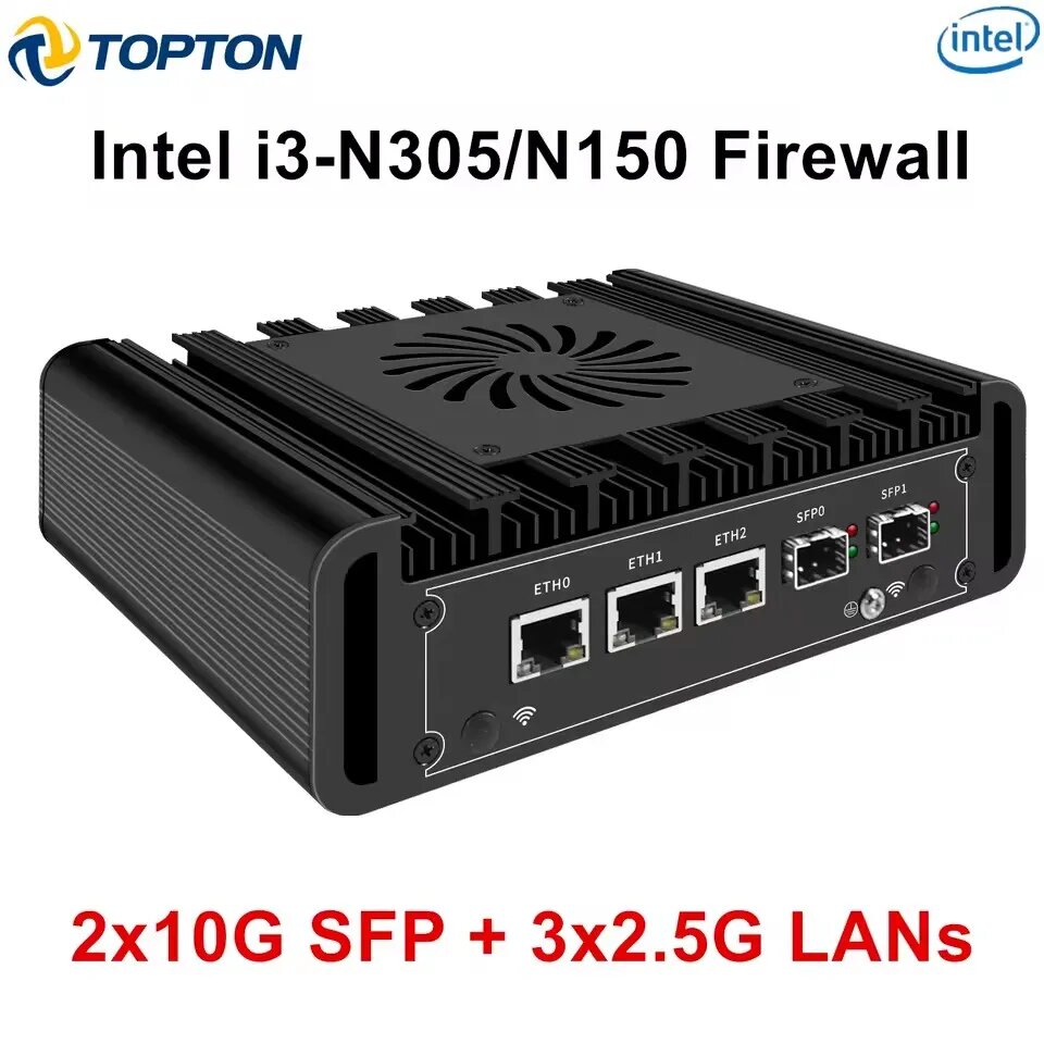 Topton Solid Mini PC H3F Intel i3 N300 N150 Intel Core i3-N300, No Ram No Storage
