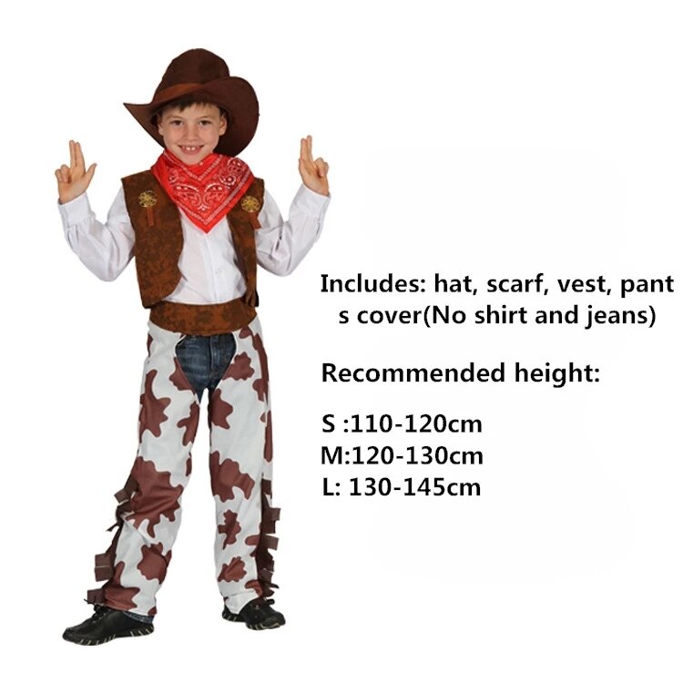 Костюмы ковбоя и пастушки из полиэстера S, boy